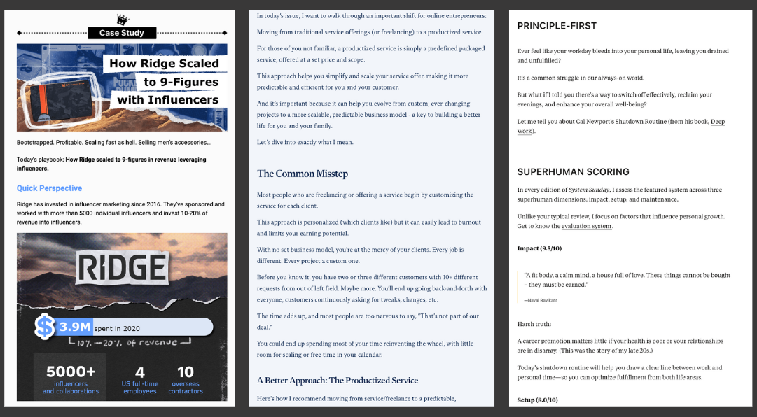 The Ultimate Guide To Newsletter Types and Styles - text based creator